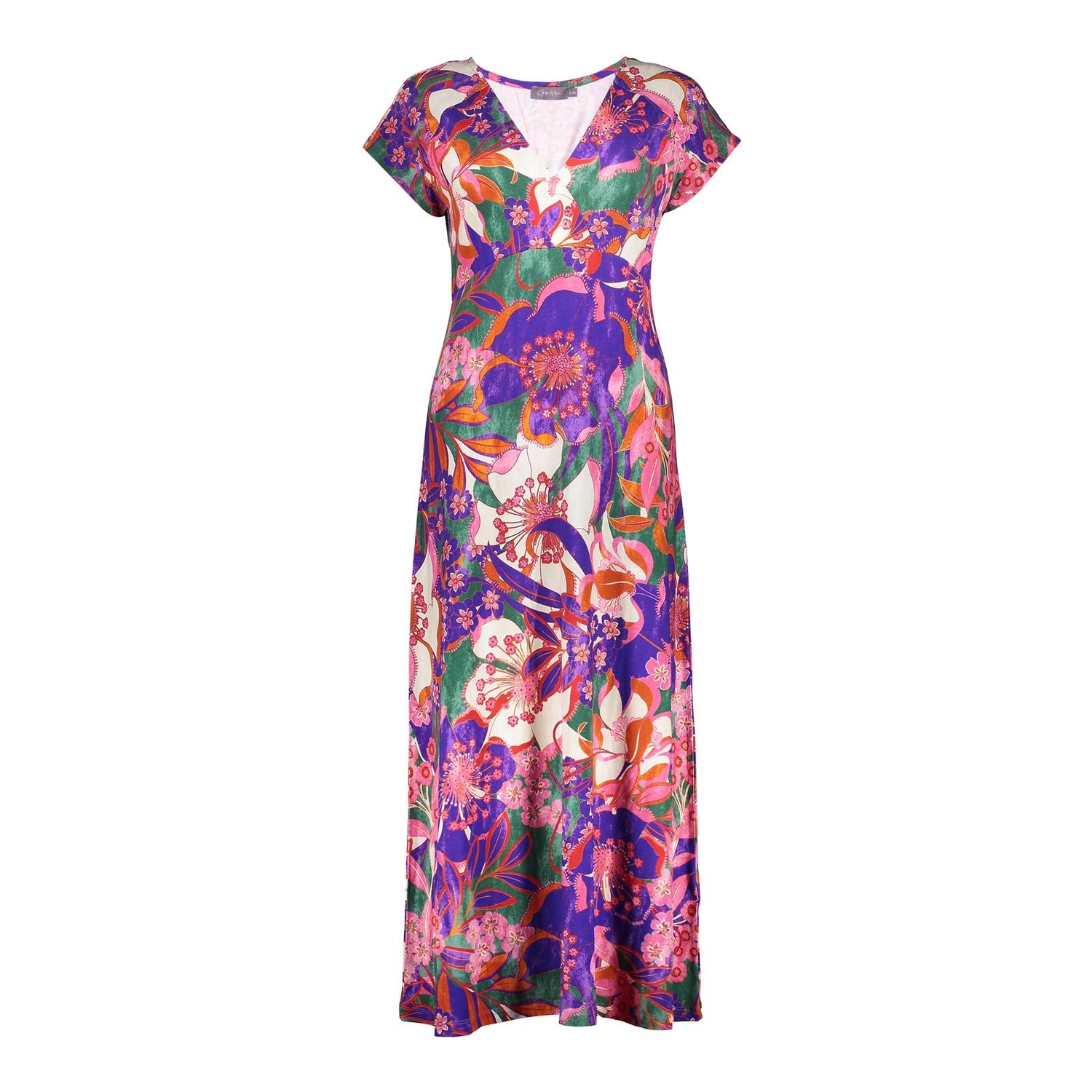 Geisha Dress long AOP 445 Fuchsia | Westen Mode sinds 1881