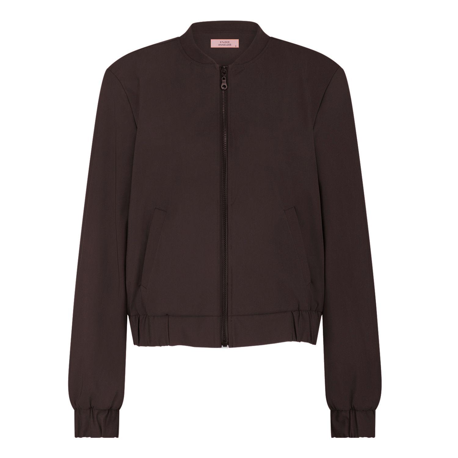 Studio Anneloes Benja bomber jacket 8700 espresso | Westen Mode sinds 1881